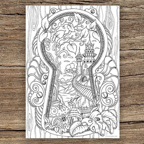 Guardian Printable Adult Coloring Page From Favoreads - Etsy