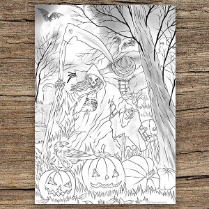 Hell Night - Printable Adult Coloring Page From Favoreads (coloring ...