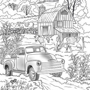 Farm Life Bundle - 10 Printable Adult Coloring Pages From Favoreads ...