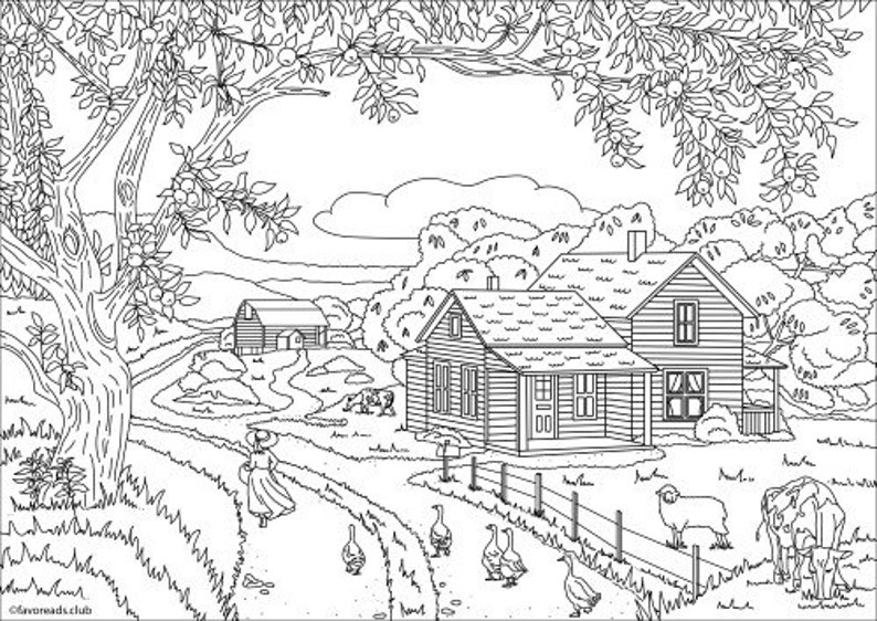 Beautiful Houses Bundle 10 Printable Adult Coloring Pages - Etsy