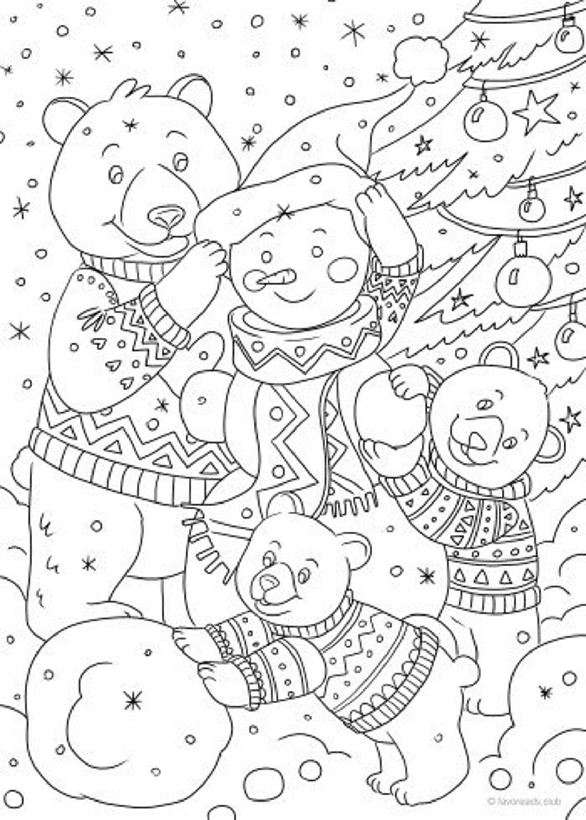 Family Time Printable Adult Coloring Page From Favoreads | Etsy