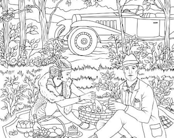 Coloring Pages The Great Gatsby 1920s