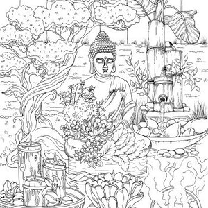 Zen - Printable Adult Coloring Page From Favoreads Coloring Book Pages ...