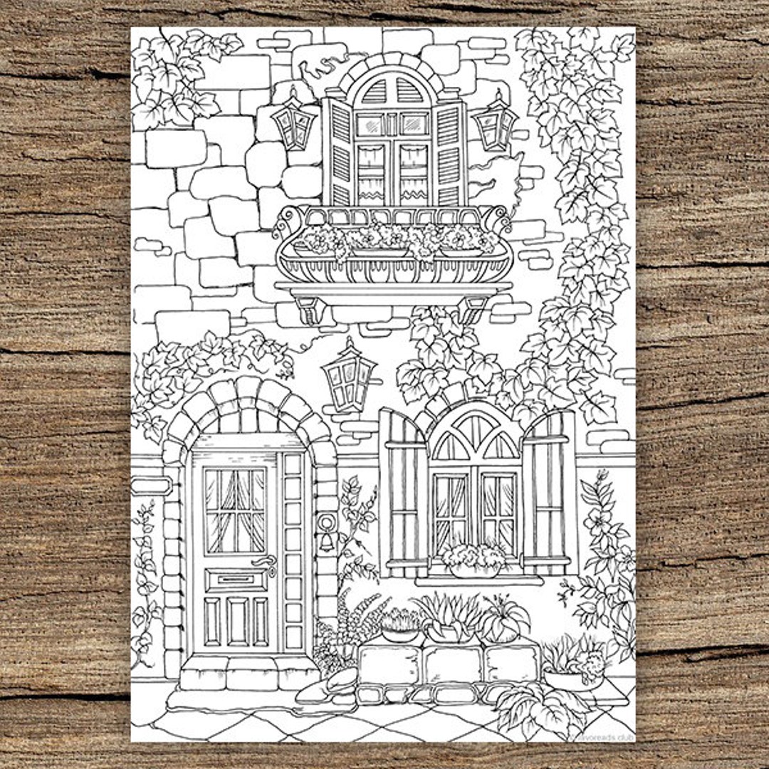 Fancy Exterior - Printable Adult Coloring Page From Favoreads (coloring ...