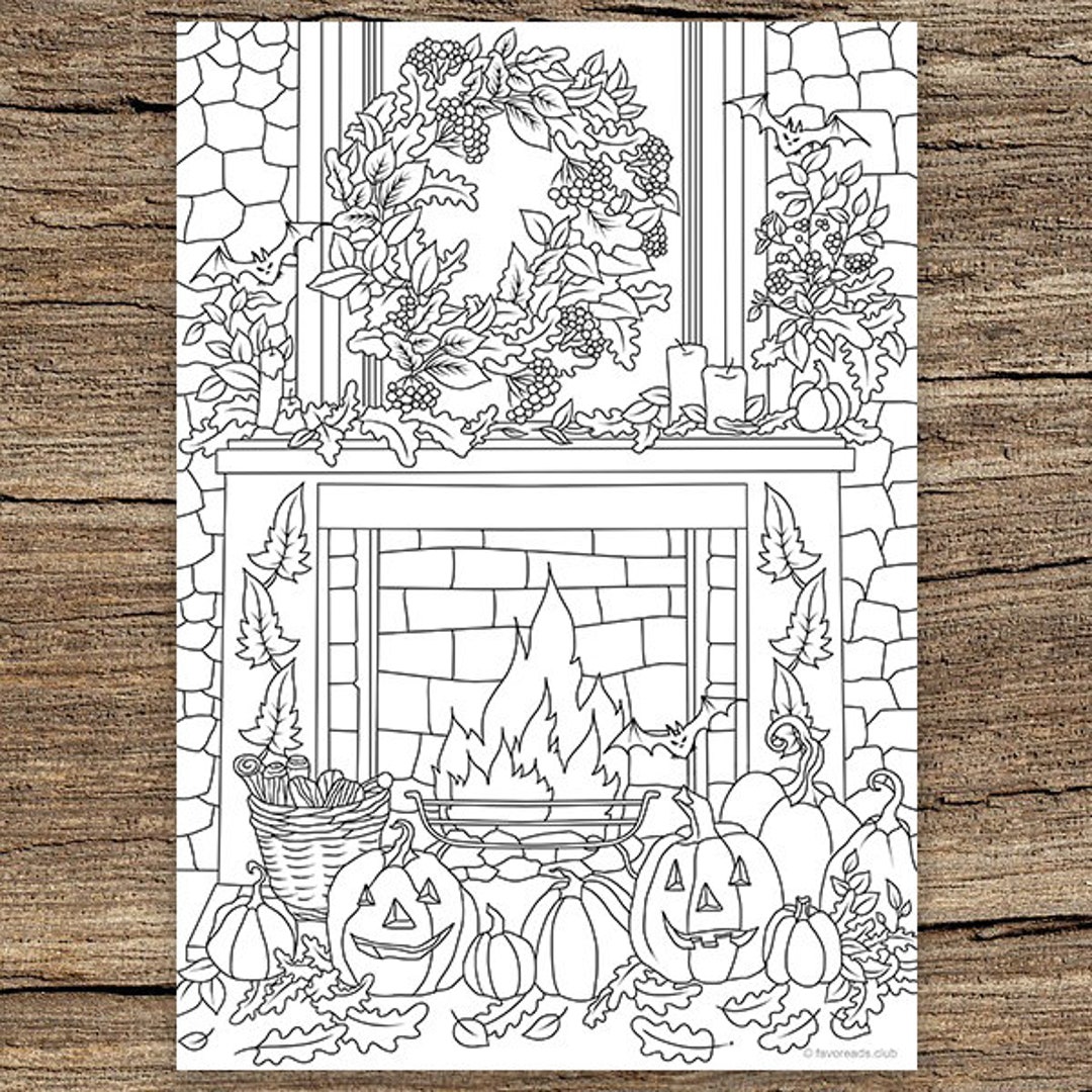 Halloween Decor - Printable Adult Coloring Page From Favoreads ...