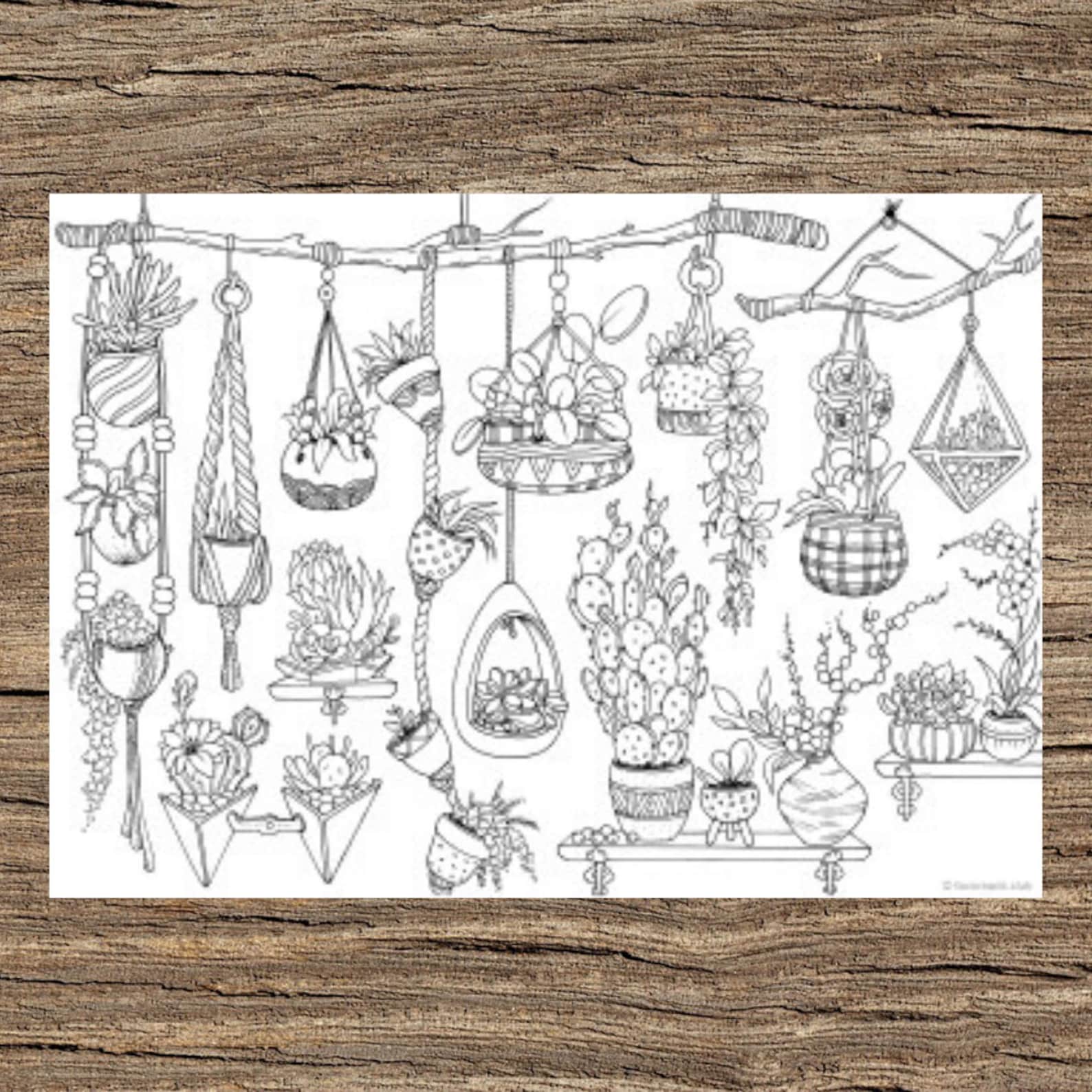 Pots - Printable Adult Coloring Page From Favoreads (coloring Book ...