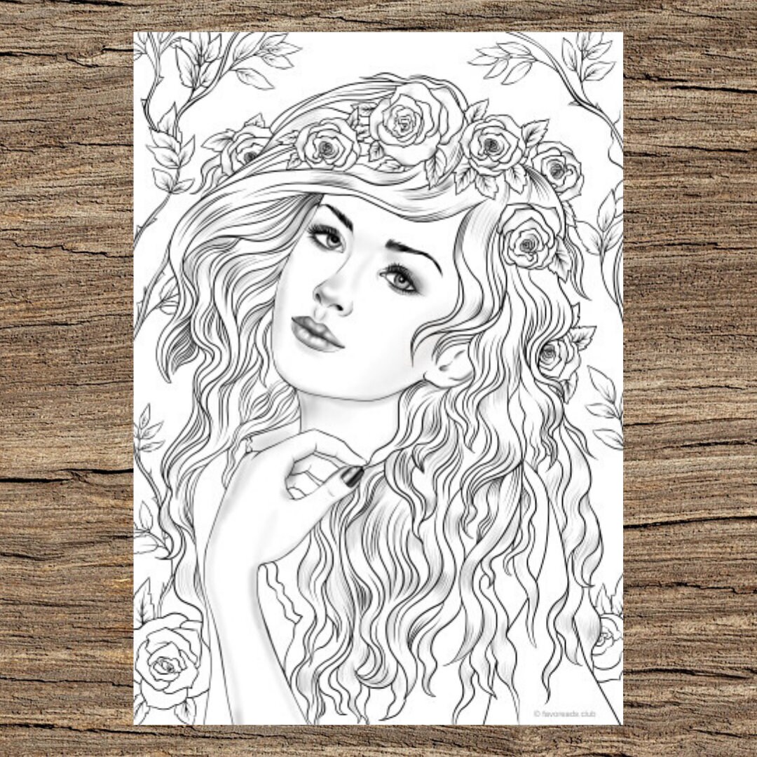 Nymph Printable Adult Coloring Page From Favoreads coloring Book Pages ...