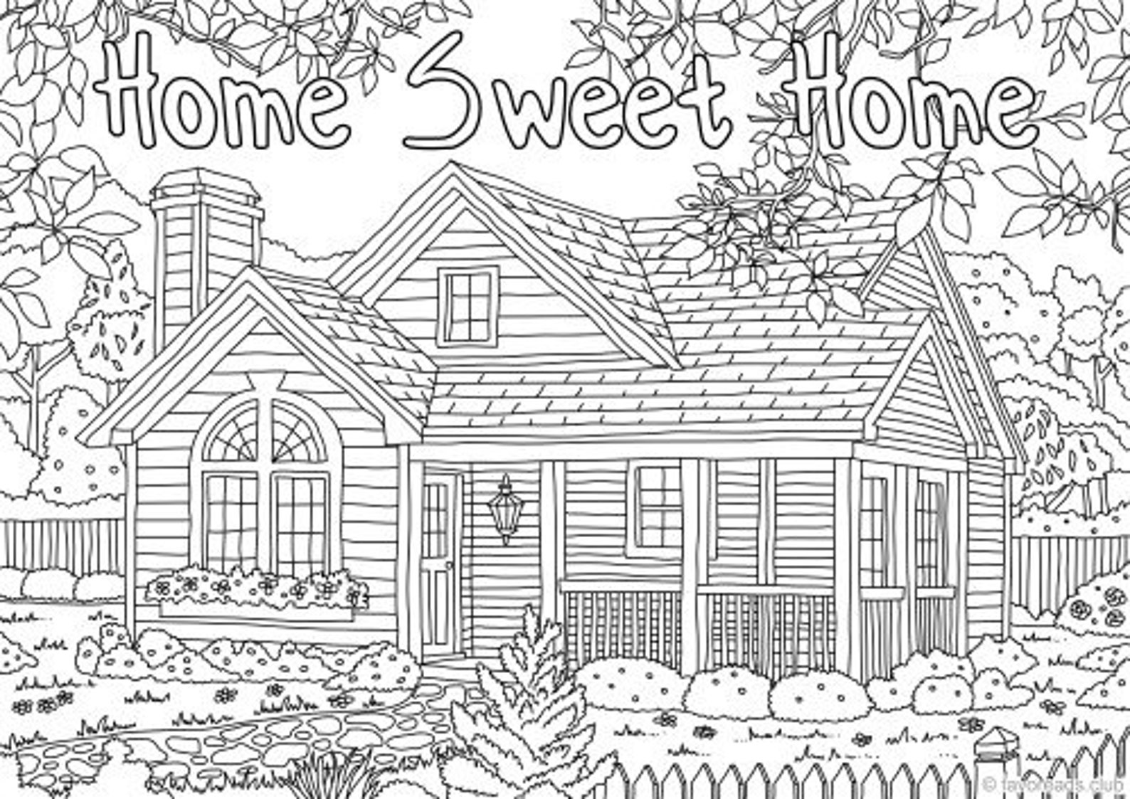 Beautiful Houses Bundle 10 Printable Adult Coloring Pages - Etsy