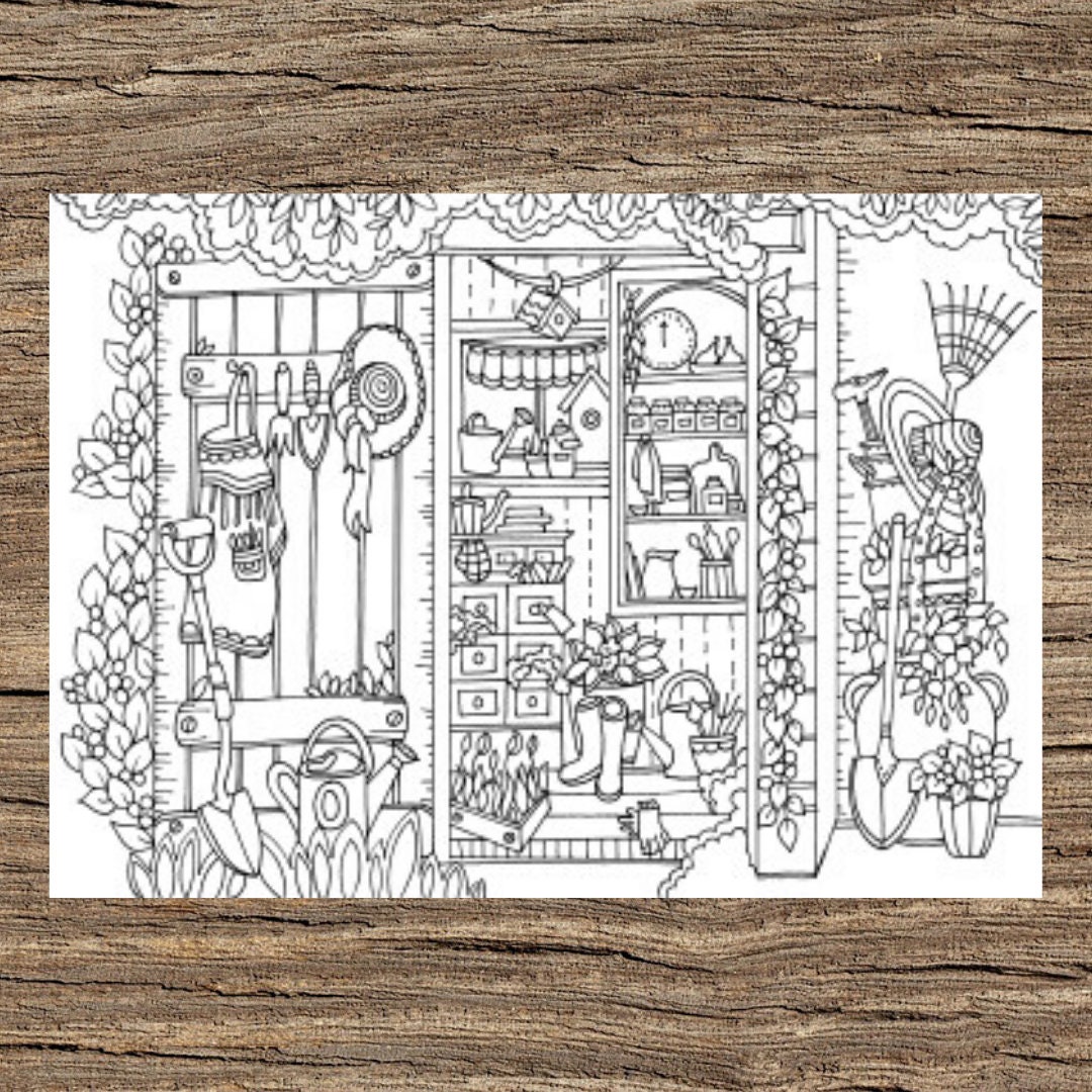 Pantry Printable Adult Coloring Page From Favoreads - Etsy UK