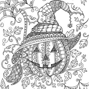 Halloween Bundle - 10 Printable Adult Coloring Pages From Favoreads ...