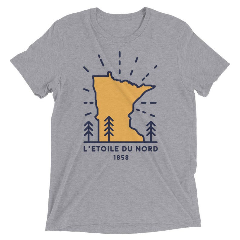 L'etoile Du Nord Premium Tri-blend Unisex T-shirt | Minnesota Midwest ...