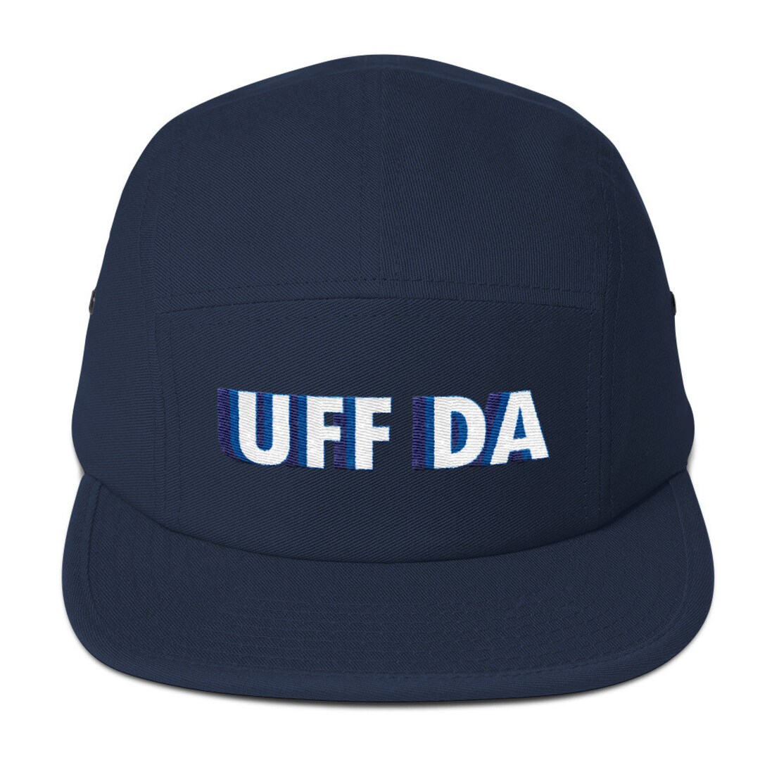 Uff Da Five Panel Camper Cap | Retro Hat Snapback Cap | Camping ...