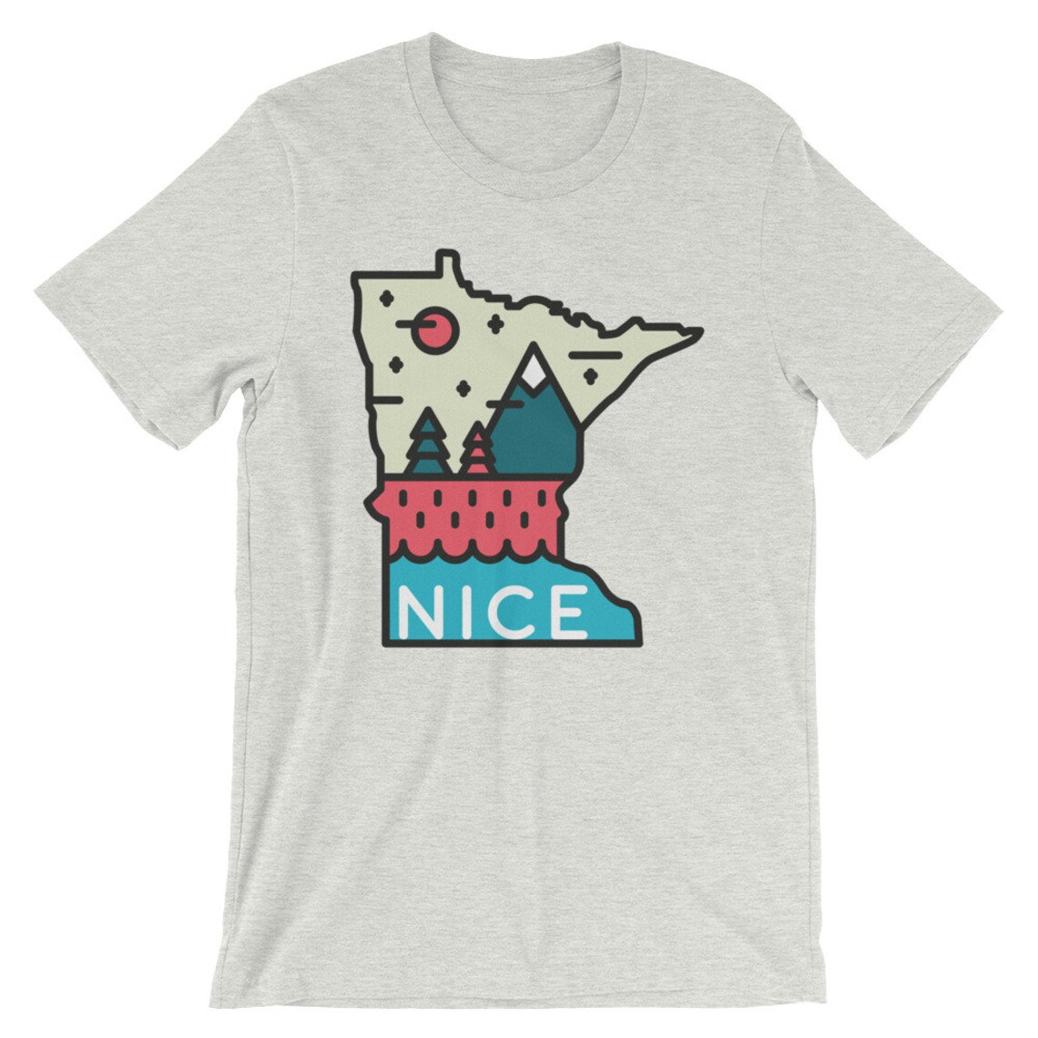 Minnesota Nice Short-sleeve T-shirt Minnesota Shirt Retro - Etsy