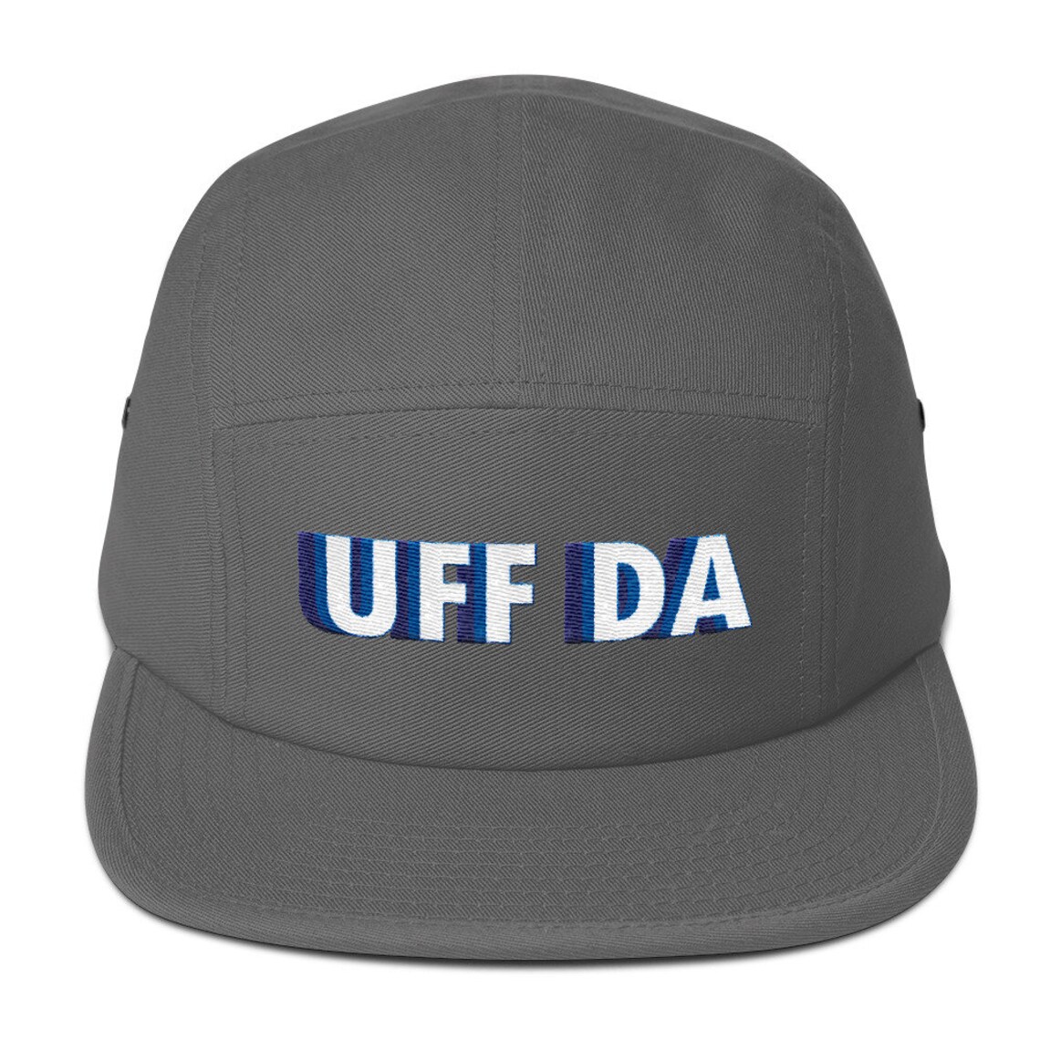 Uff Da Five Panel Camper Cap | Retro Hat Snapback Cap | Camping ...