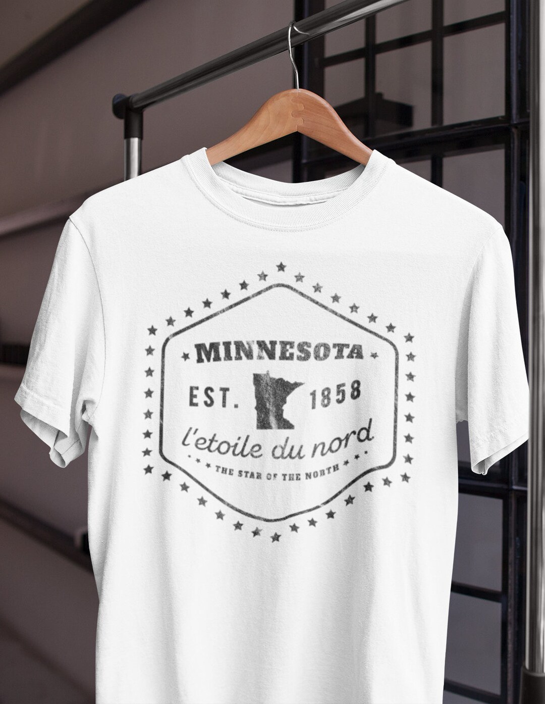 Minnesota State Crest Short-sleeve T-shirt | Minnesota Shirt, Retro ...