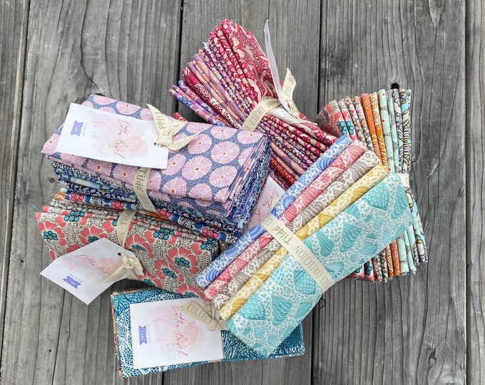 Tilda Cotton Beach Fat Quarters, Beach Shells Blenders Fat Quarter ...