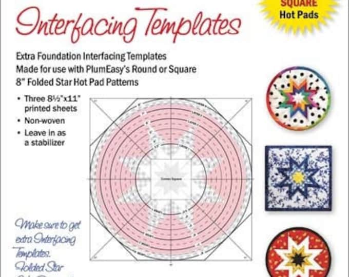 Interfacing Templates by Plum Easy, 3 Pack for Round or Square Pattern ...