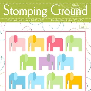Stomping Ground Quilt Pattern by Wendy Sheppard - Cute Elephant Quilt ...