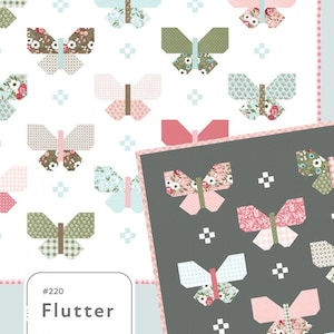 Flutter Quilt Pattern by Lella Boutique - Fat Eighths Butterfly Quilt Pattern - Etsy