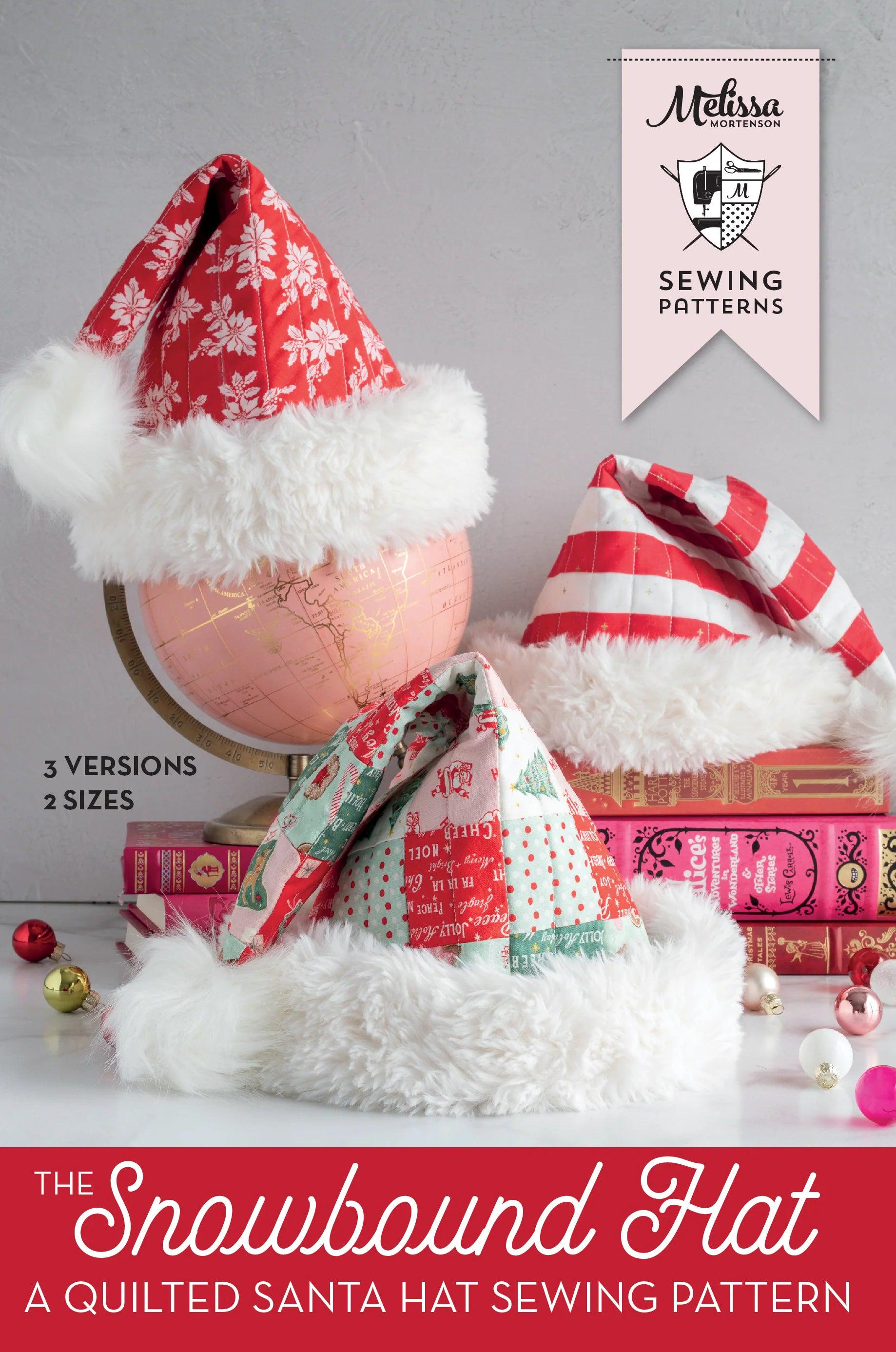 Snowbound Quilted Santa Hat Pattern by Melissa Mortenson, DIY Santa ...