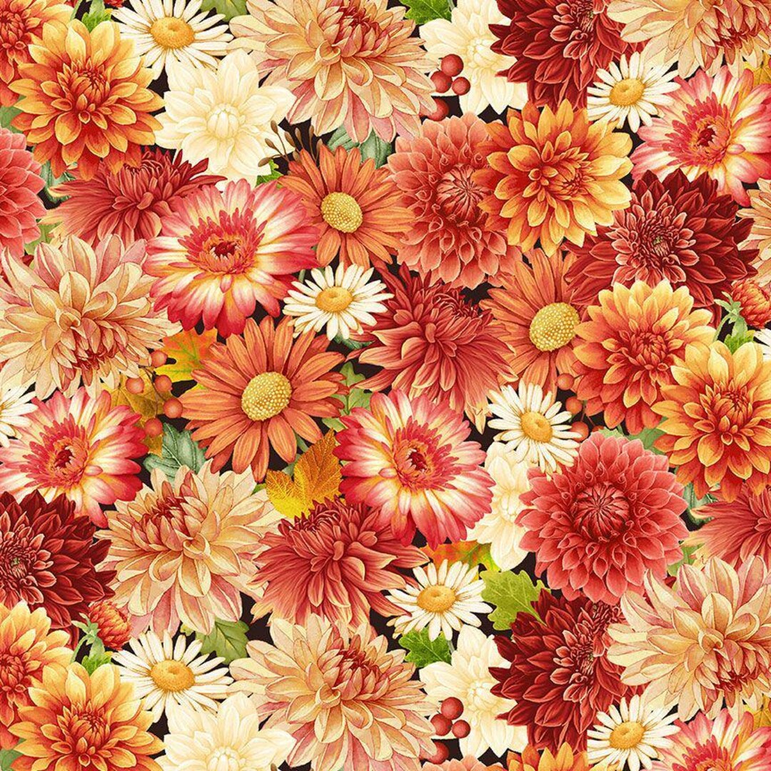 Packed Harvest Floral - Harvest- Gather With a Grateful Heart by ...