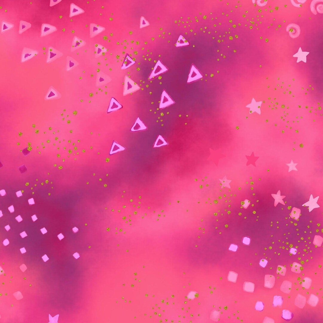 Laurel Burch Basics From Clothworks - Glitter - Light Raspberry/gold ...