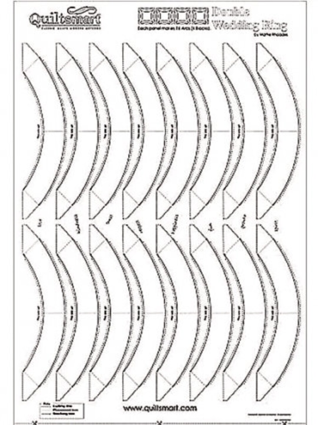 Double Wedding Ring Printed Fusible Interfacing by Quiltsmart - Etsy