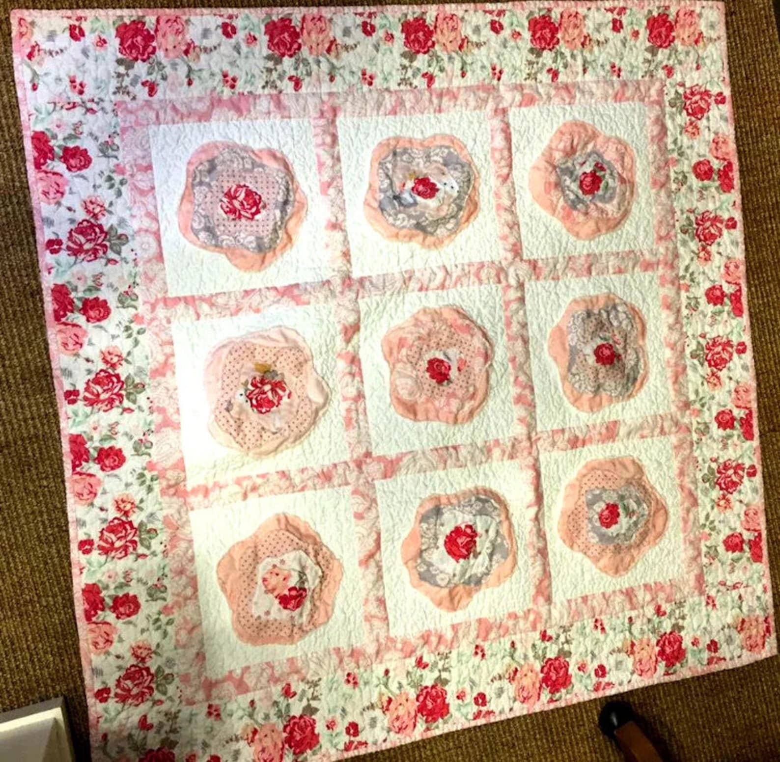 French Roses by Heather French - Vintage Soft Edge Applique Rose ...