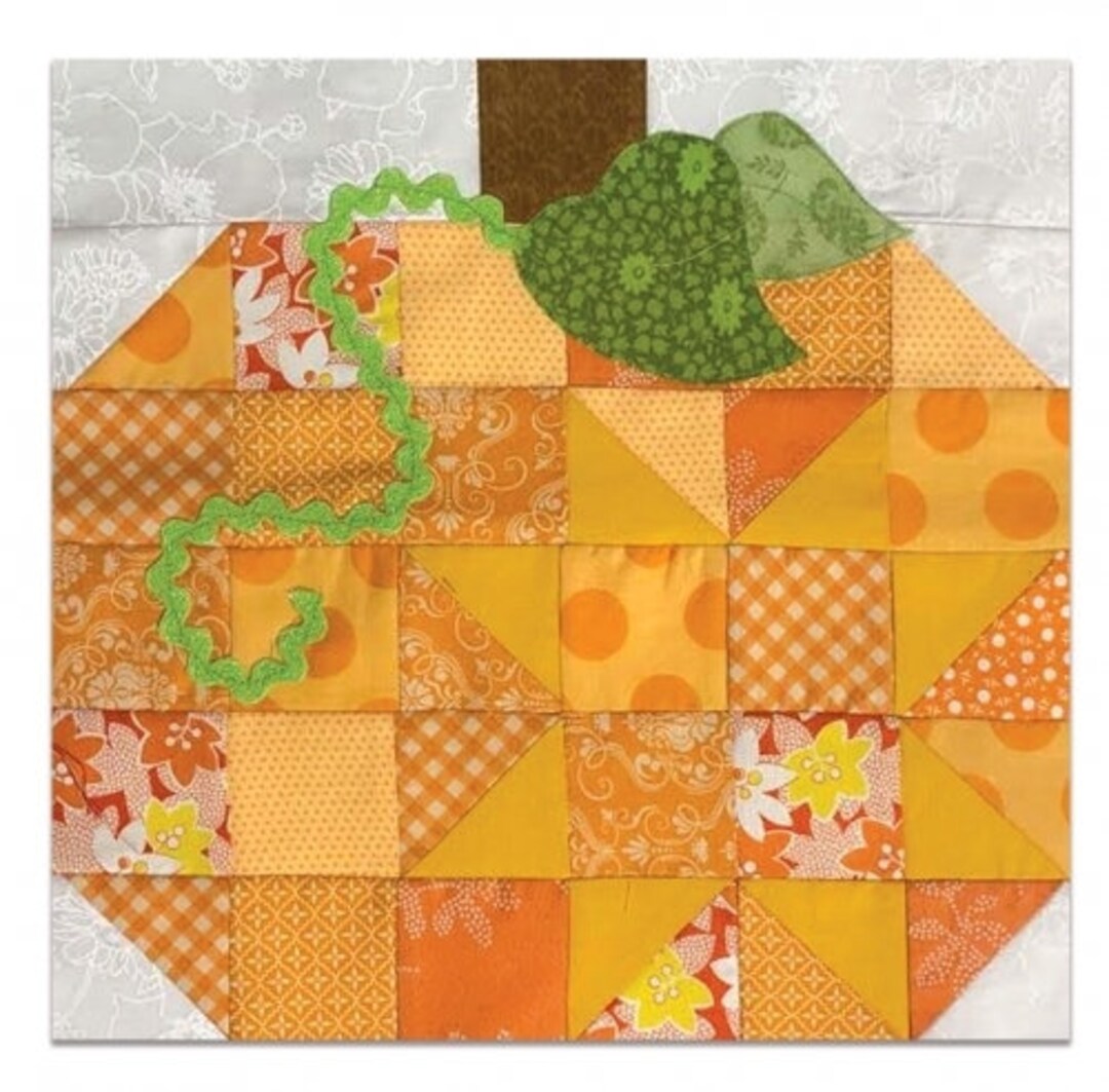 Patchwork Pumpkin Fabric Kit With Pattern and Fabric Included in Our ...