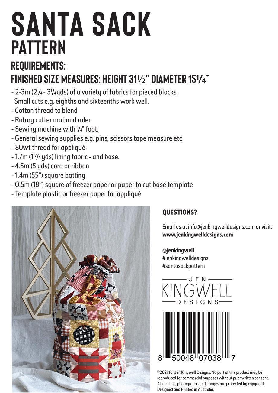 Santa Sack Pattern by Jen Kingwell - Scrappy Appliqué Holiday Quilted ...