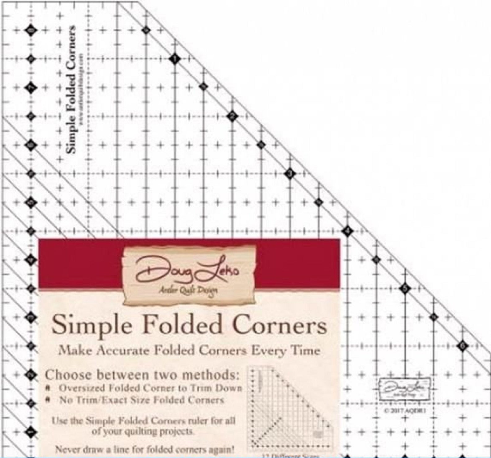 Antler Quilt Design AQDR1 Simple Folded Corners Ruler - Etsy