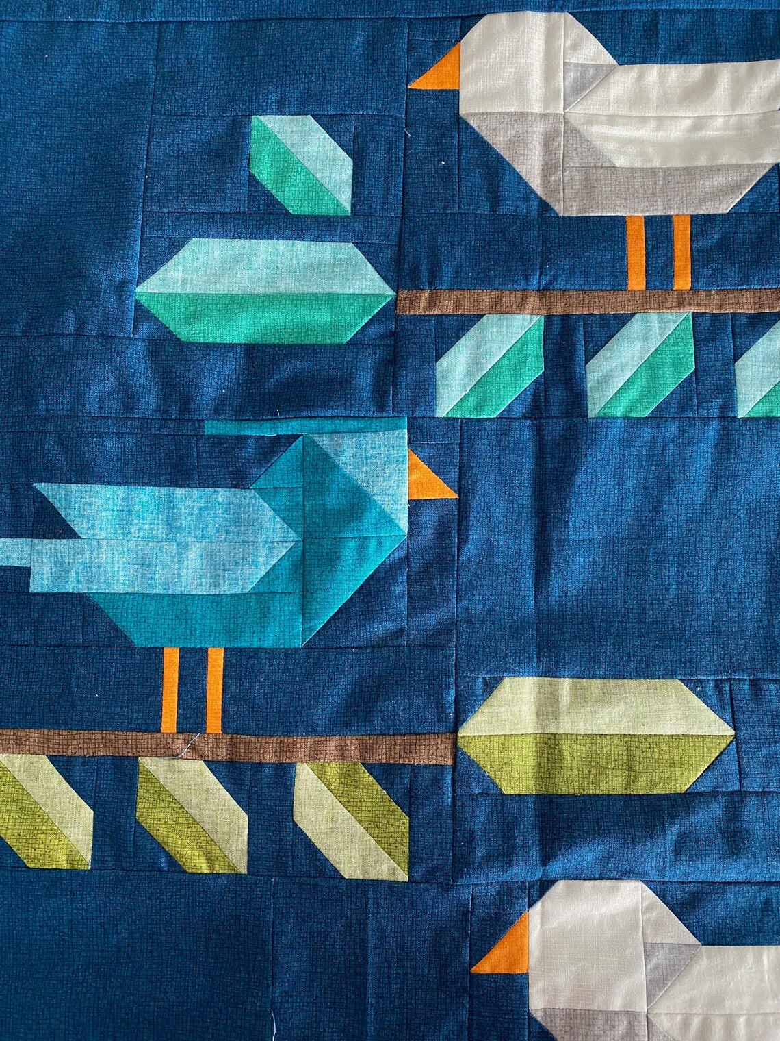 Little Bird Song Wall Quilt Pattern by Robin Pickens - Bird Quilt ...