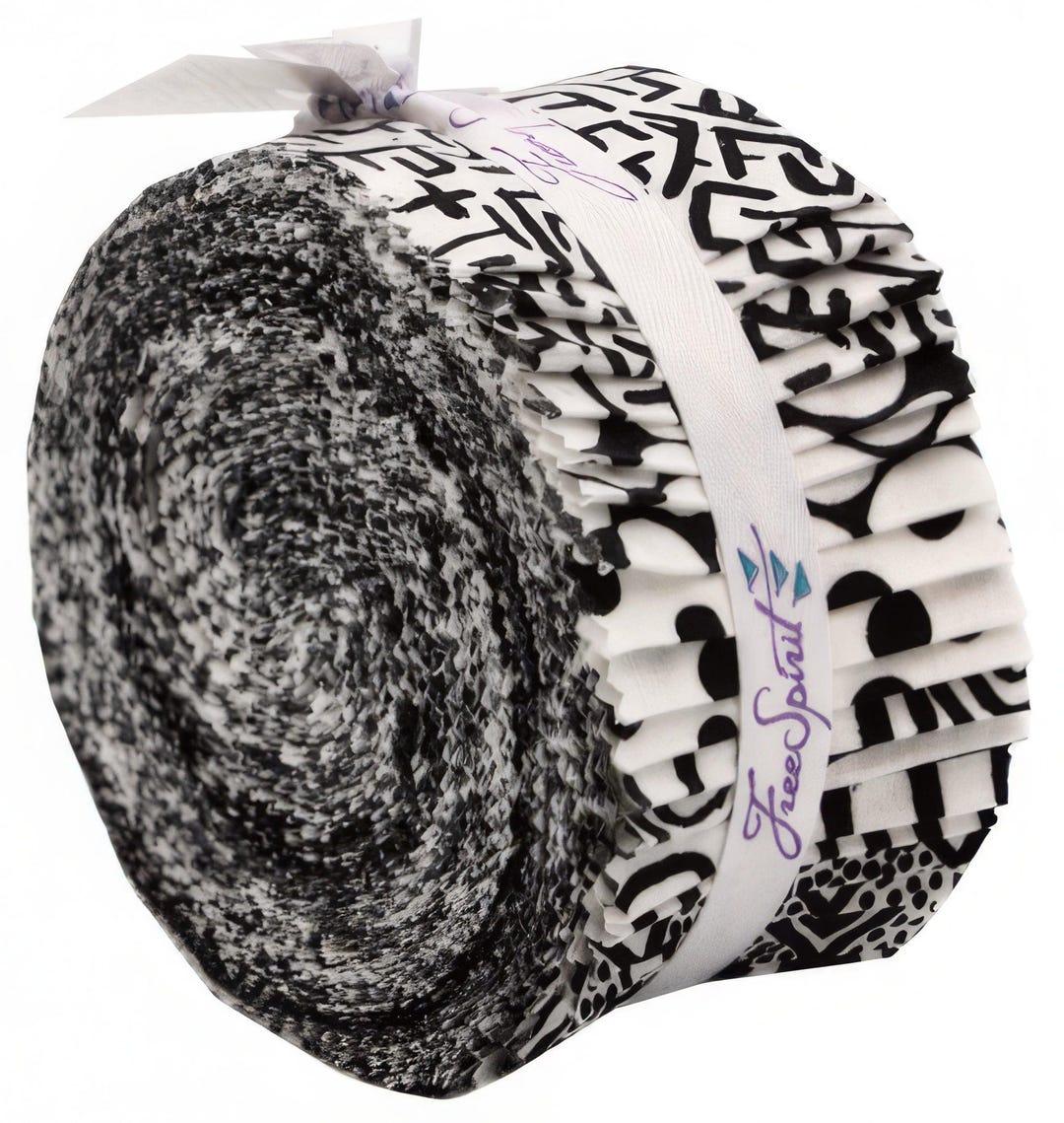 Free Spirit Black & White 2.5 Inch Design Roll 40 Pcs - Etsy