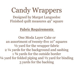 Candy Wrappers Quilt Pattern by the Pattern Basket - Layer Cake ...
