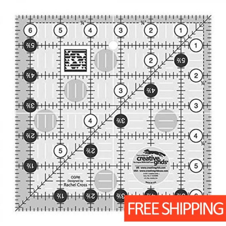 Creative Grids Quilting Ruler 6 1/2in Square CGR6 - Etsy