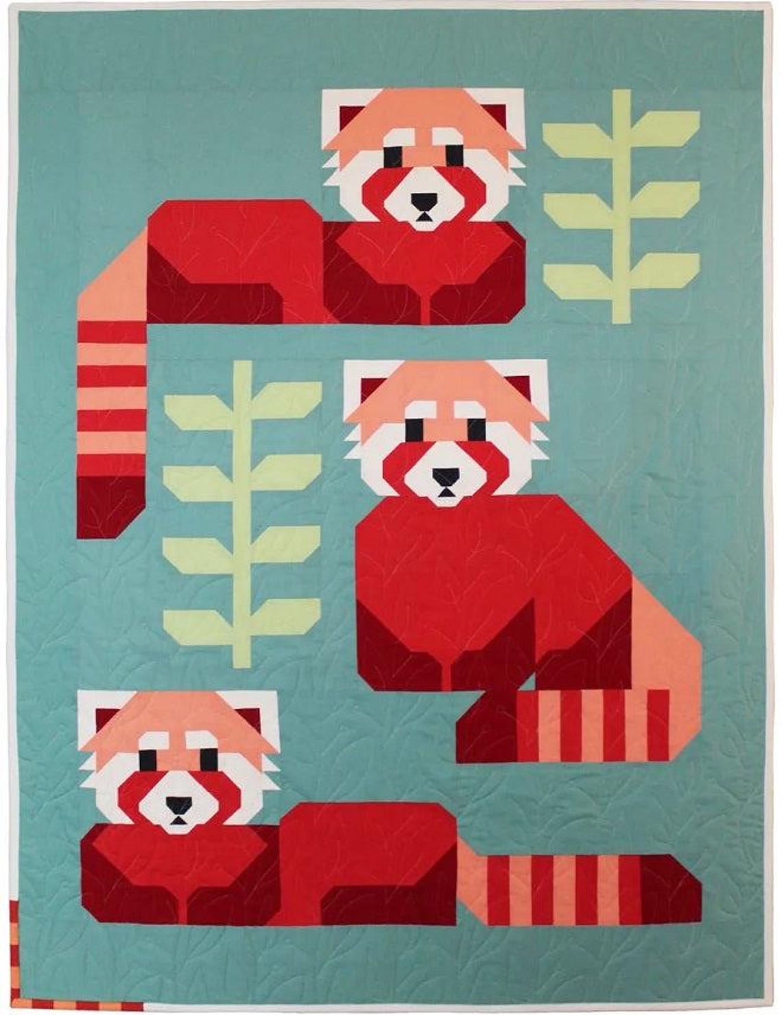 Red Pandas Quilt Pattern by Art East Quilting Co - Traditionally Pieced ...