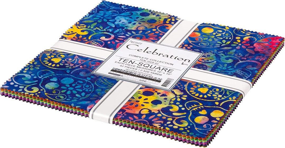 Kaufman, Artisan Batiks: Celebration Ten Inch Squares 42 Pcs Skeleton ...