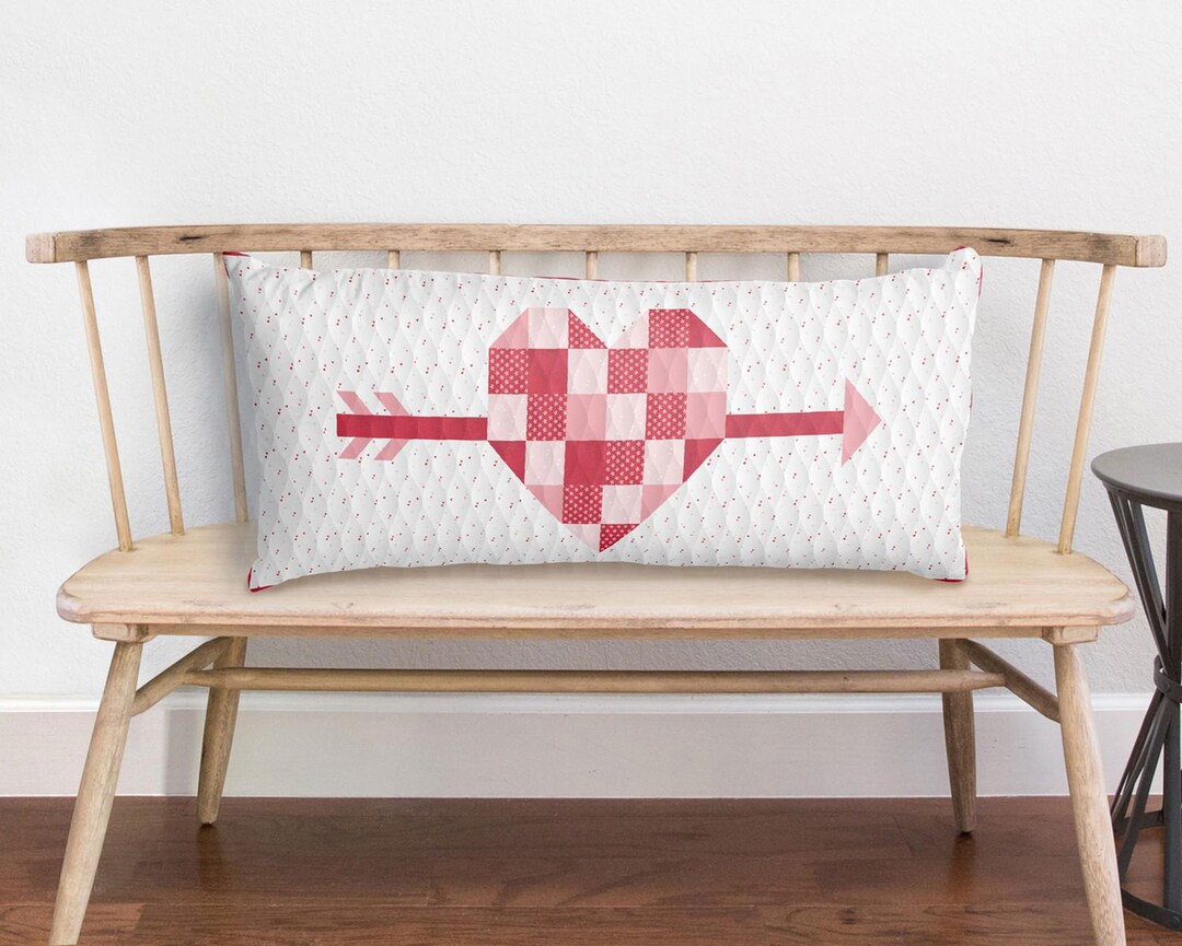 Riley Blake Bench Pillow Kit for February Cupids Arrow, Heart Quilt for ...