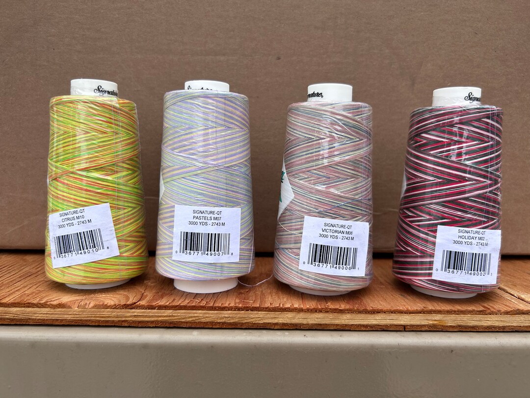 Variegated Christmas Holiday Thread, Cotton Quilting Thread 3-ply 40wt ...