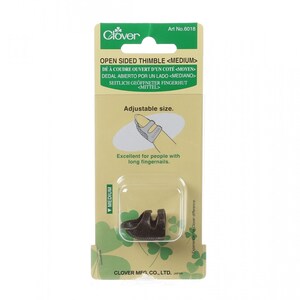 Clover Metal Open-sided Thimble, (medium) - Dimpled Fingerplate Perfect ...