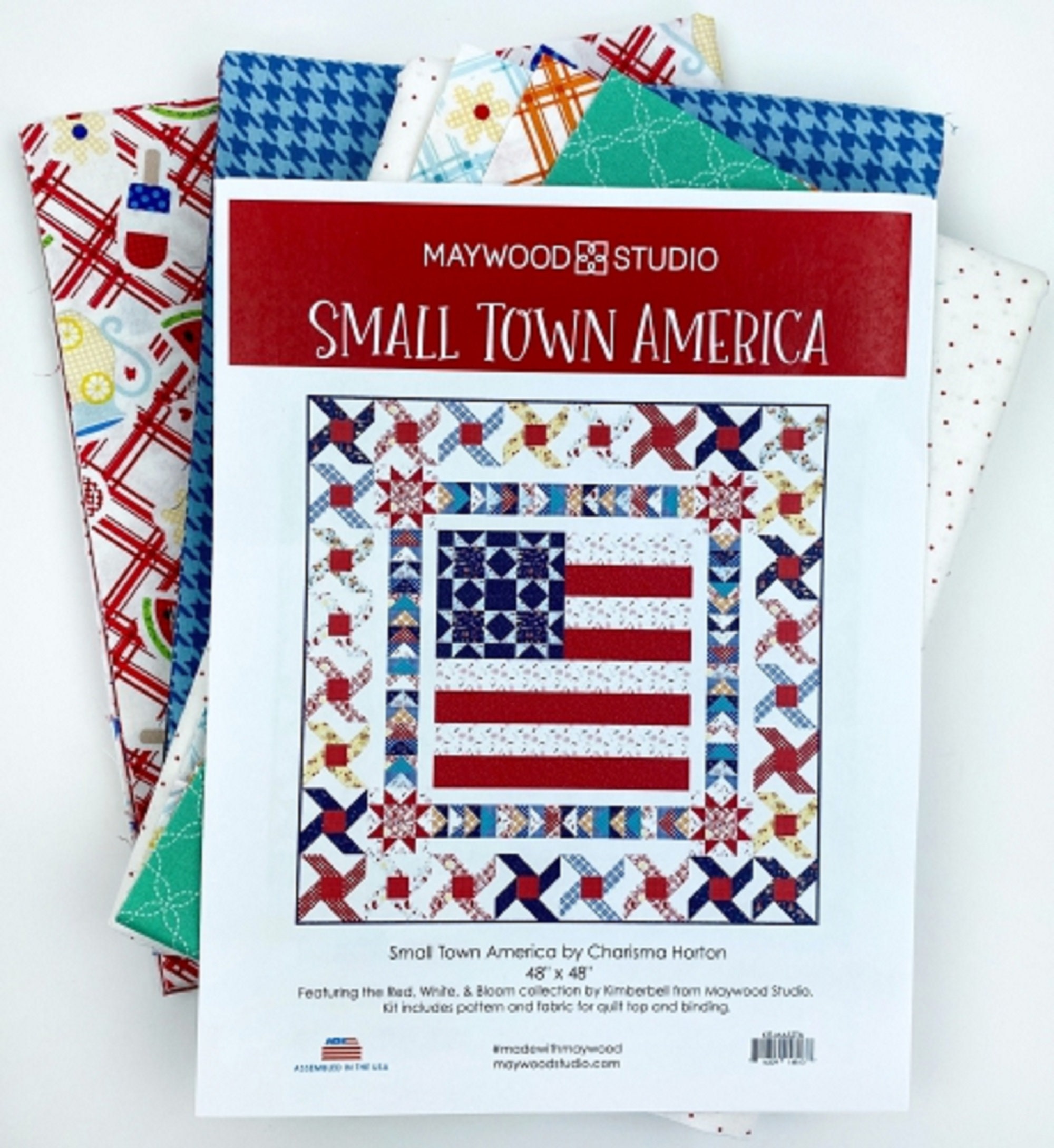 Maywood Studio Red, White & Bloom Small Town America Quilt Kit by ...