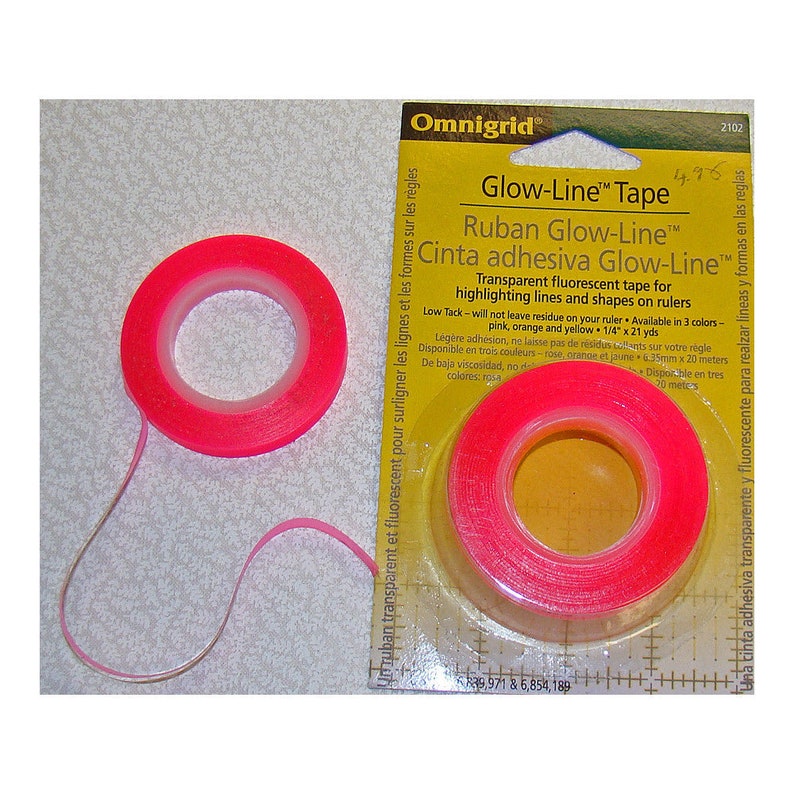 Omnigrid Glow-line Tape Transparent Fluorescent Tape for | Etsy