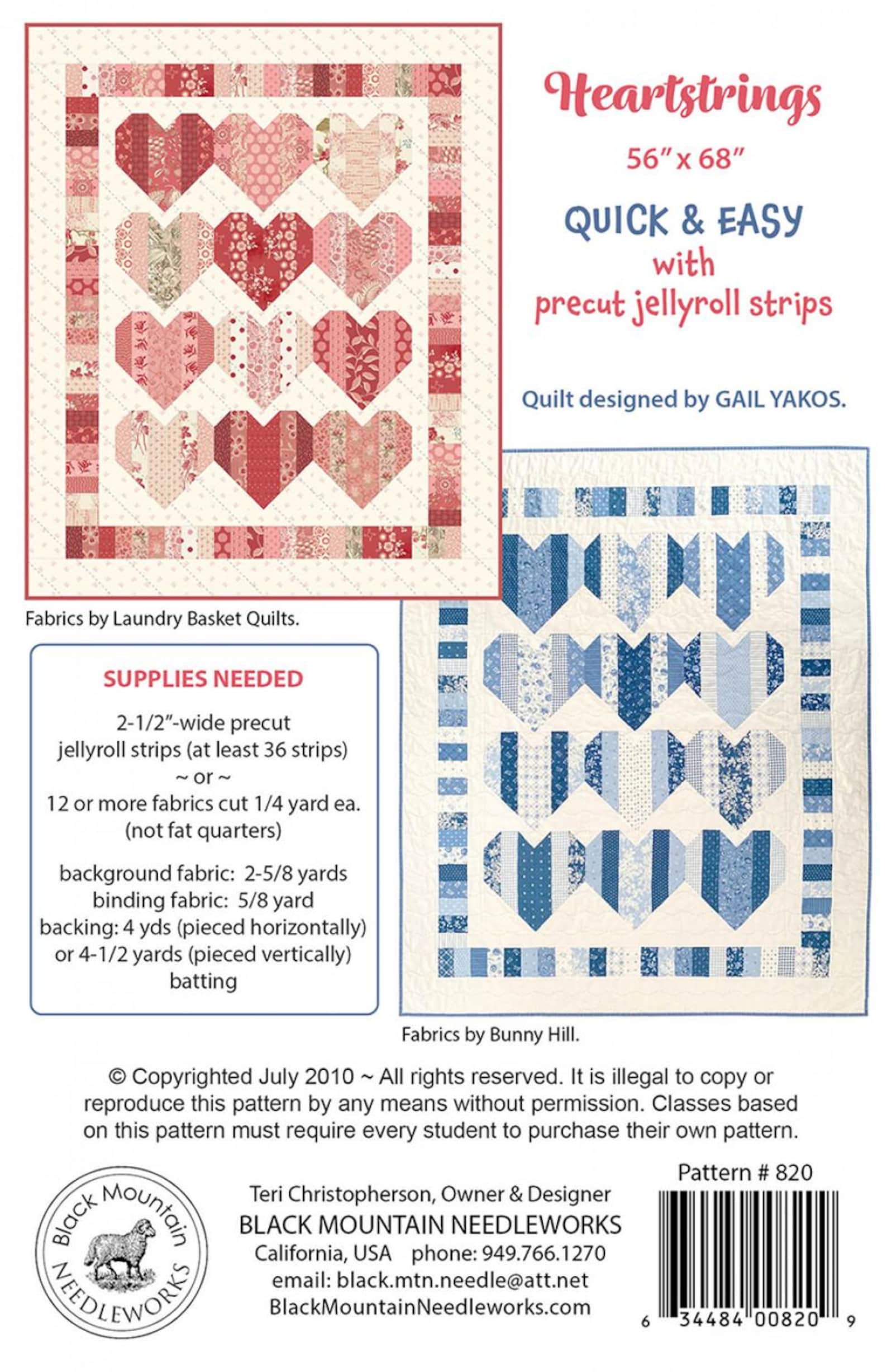 Heartstrings Quilt Pattern by Black Mountain Needleworks - Etsy
