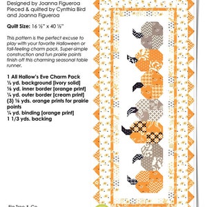 Pumpkins in a Row Table Runner Pattern by Fig Tree Quilts - Charm Pack ...