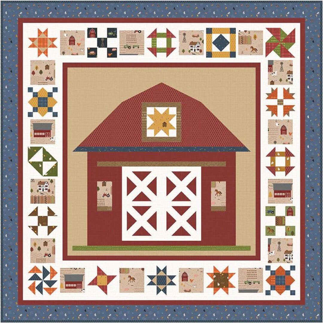 Riley Blake Country Life Barn Quilt Boxed Kit, Farm Quilt Patterns ...