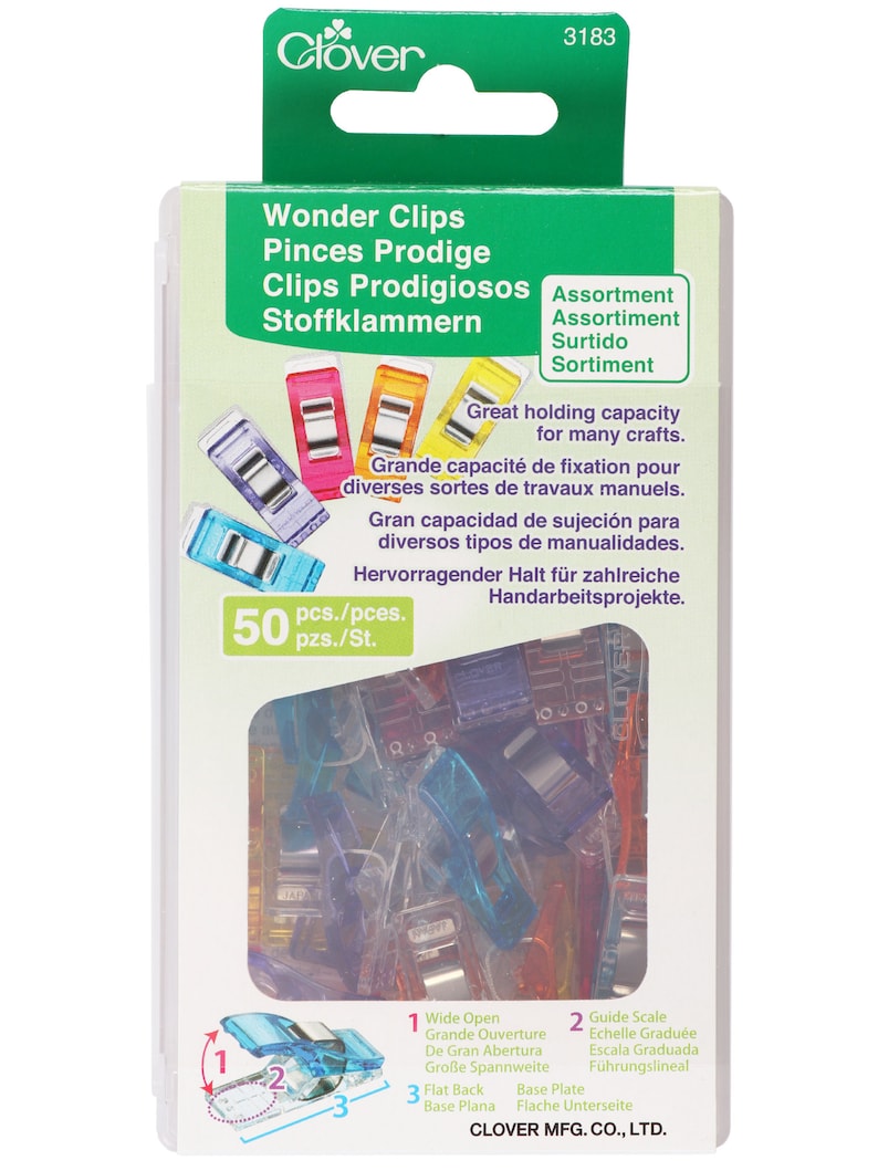 Wonder Clips by Clover, 50 Count, Multi Colored Craft Clips, 50 Pack ...