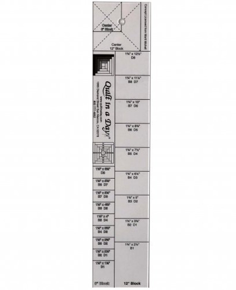 The Log Cabin Ruler by Quilt in a Day Companion to Forty - Etsy