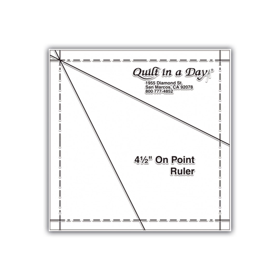 4 1/2 on Point Ruler by Quilt in a Day - Etsy