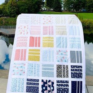Squared up Quilt Pattern by Cotton and Joy - 4 Sizes Included, Easy Precut Friendly Quilt for ...