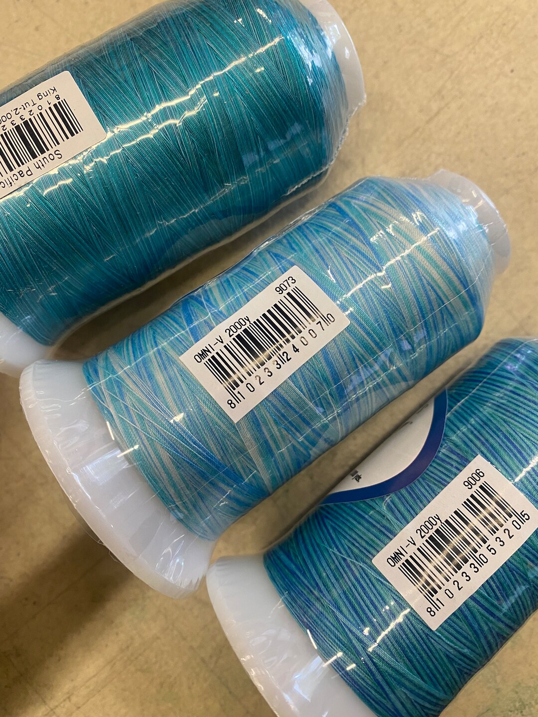 Blue Variegated Thread Sold Separately, Cotton Variegated Blue Thread ...